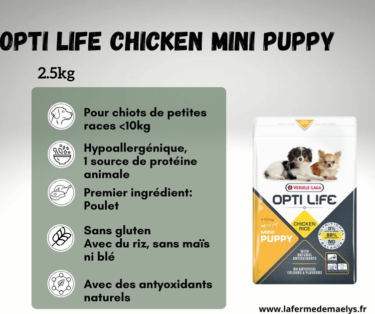 Opti Life Chicken Puppy Mini - Croquette chiot petite race