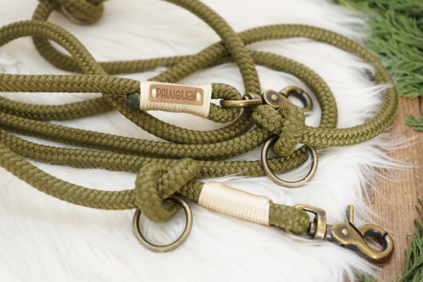 Laisse multipositions personnalisable - Laisses/Laisses en corde - Pawouaf