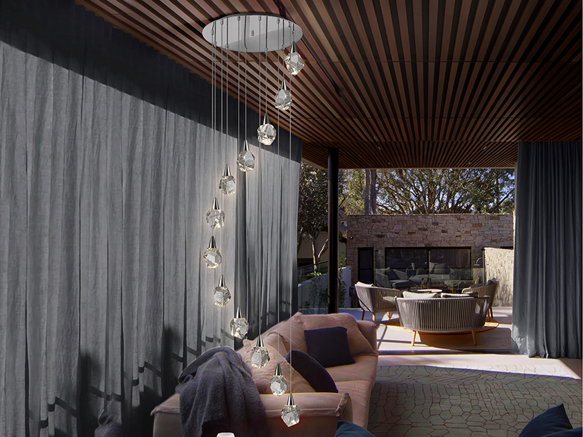 Suspension 12 leds chrome - Luminaires/Suspension design - Eden Deco