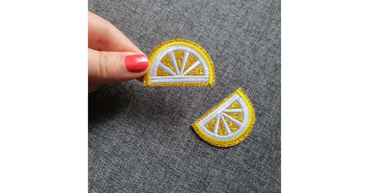 Patch thermocollant tranche de citron jaune