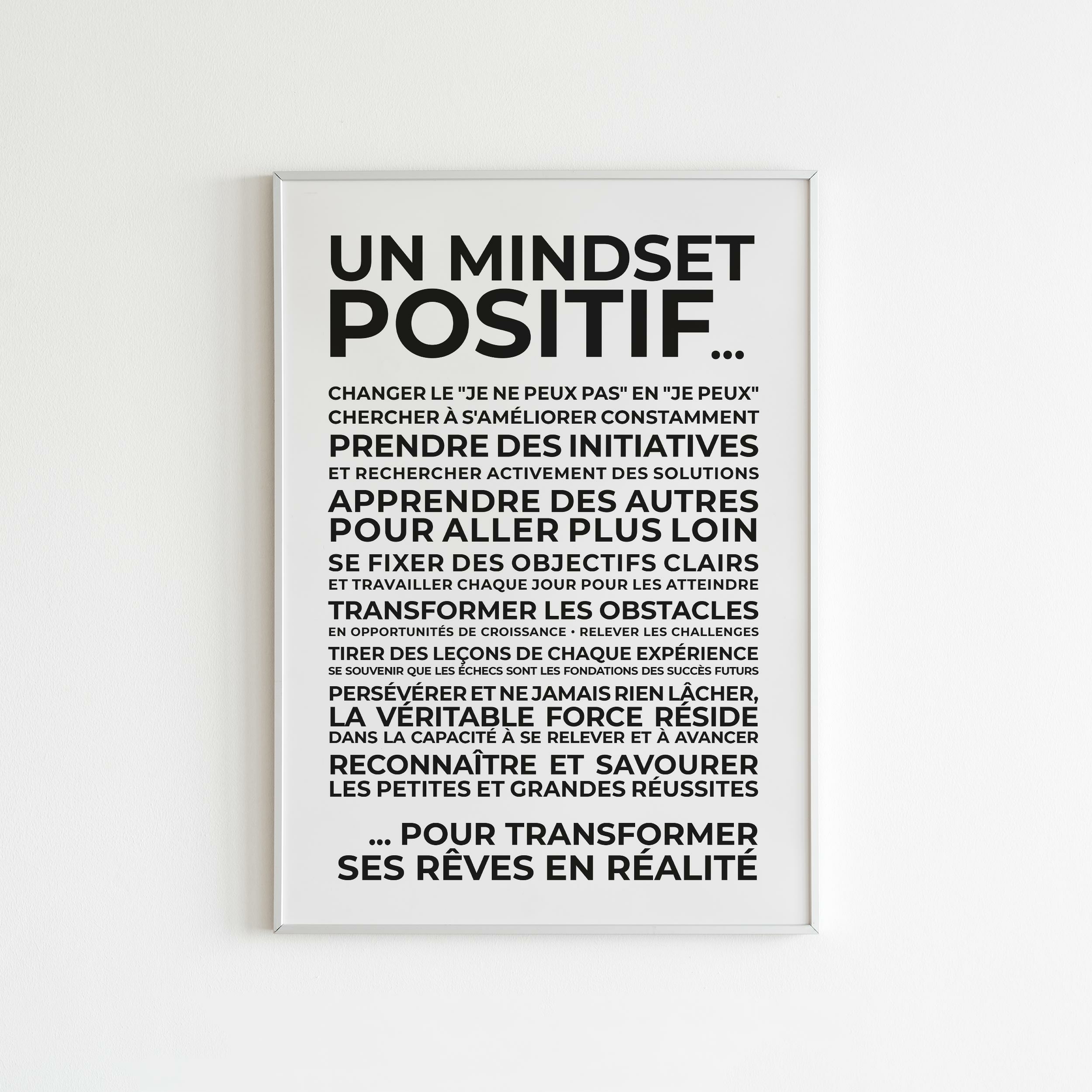 Affiche Un mindset positif - AFFICHES/MOTIVATION/MANTRA - happywesisters