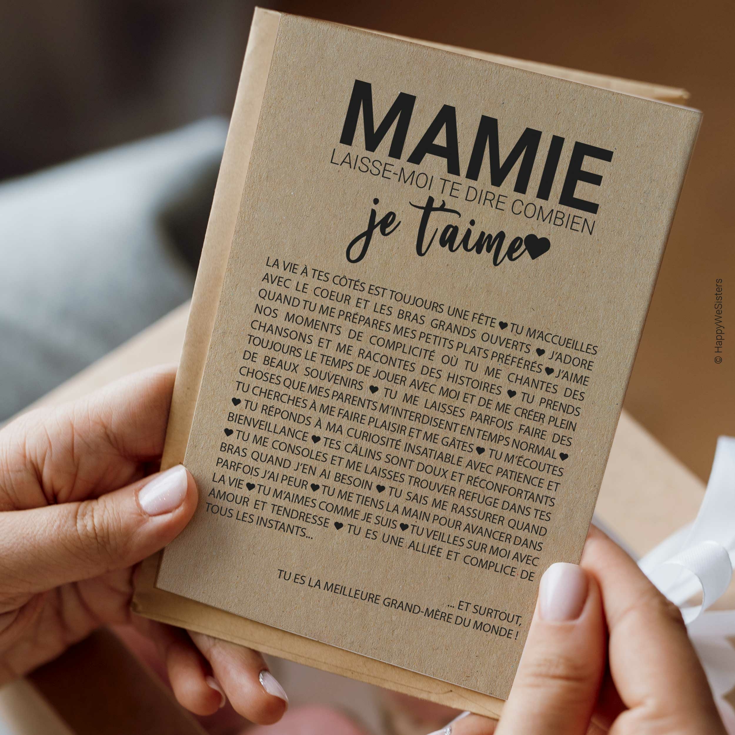 Carte mamie je t'aime - happywesisters