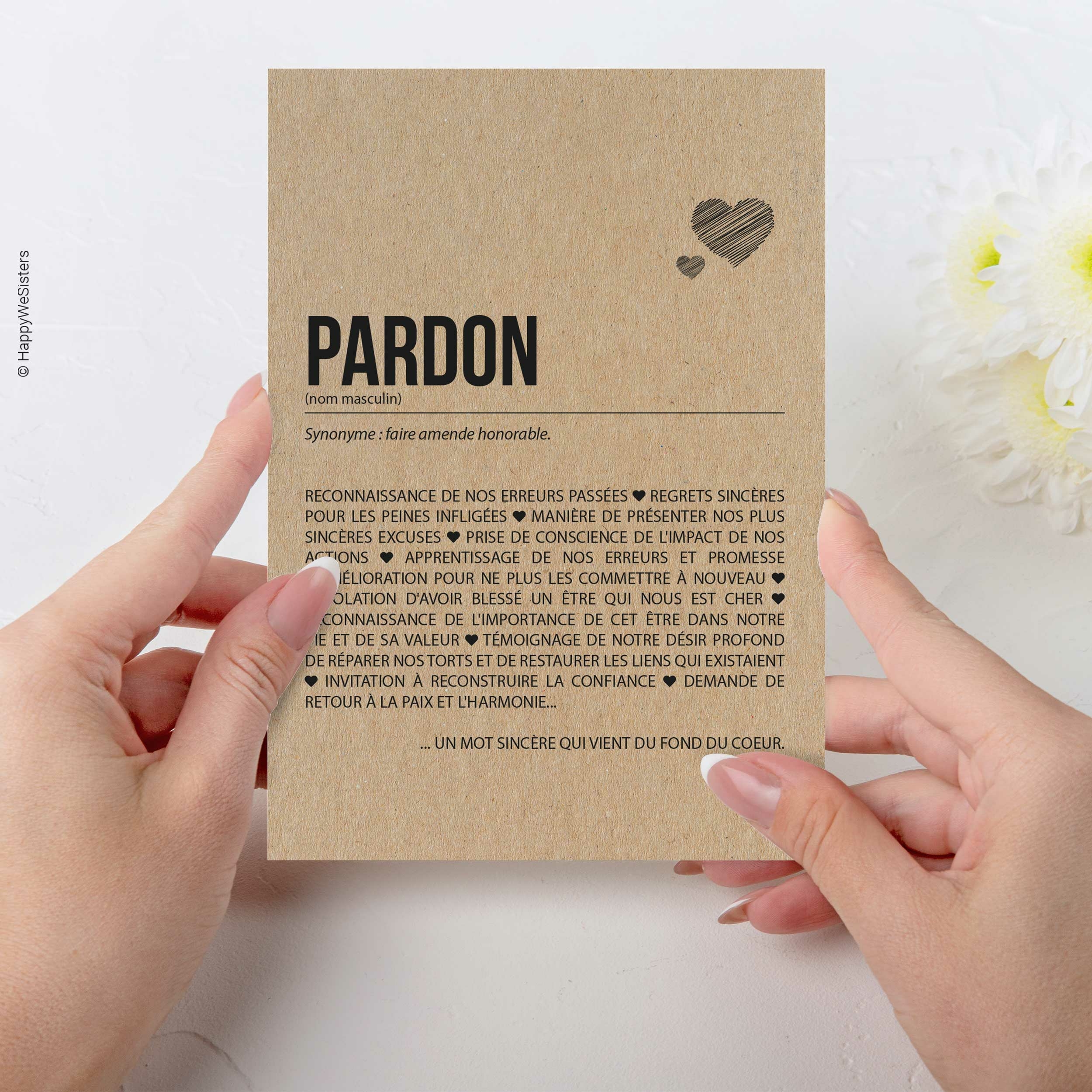 Carte définition Pardon personnalisable - CARTES PAR OCCASION/PARDON ...