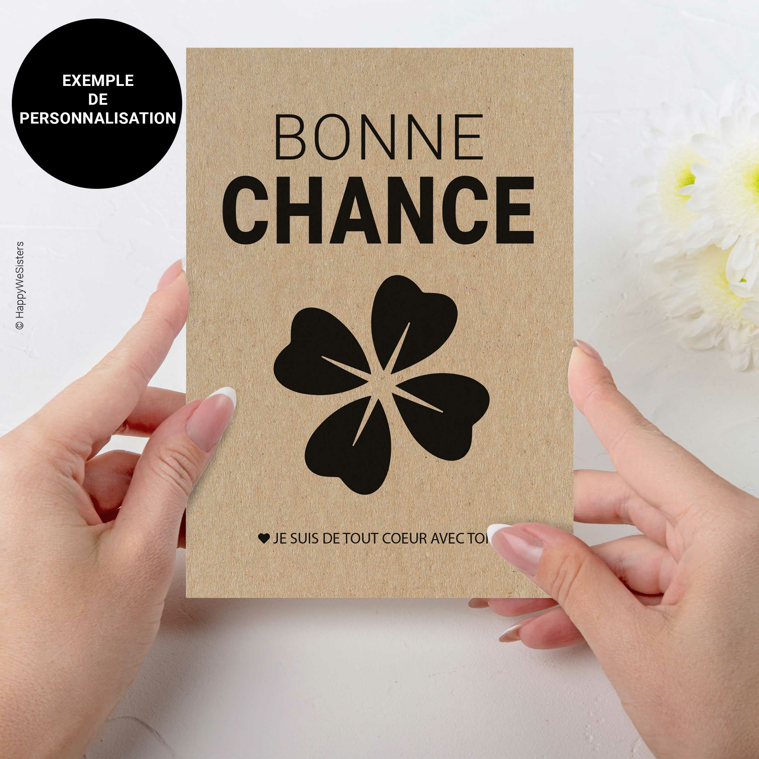 Carte Bonne Chance personnalisable - CARTES PAR OCCASION/ENCOURAGEMENTS ...