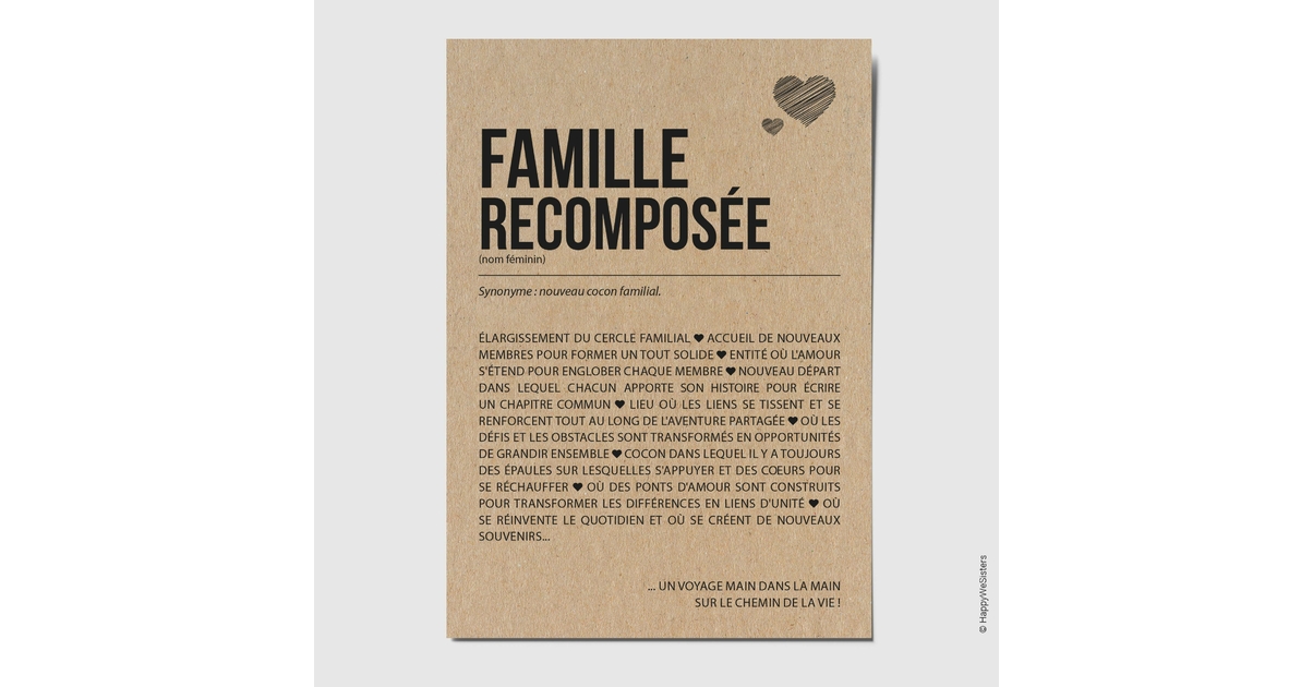 Carte définition famille recomposée - CARTES PAR OCCASION/FAMILLE ...