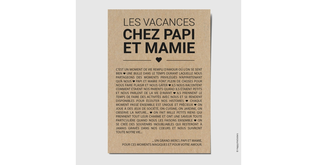 Les vacances chez Papi Mamie personnalisable - CARTES PAR OCCASION ...