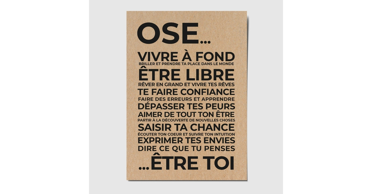 Ose - Carte de motivation - happywesisters