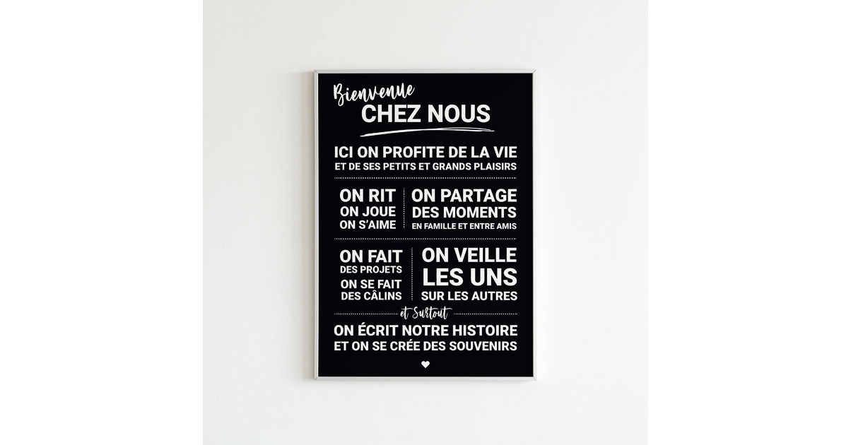 Affiche Bienvenue chez nous