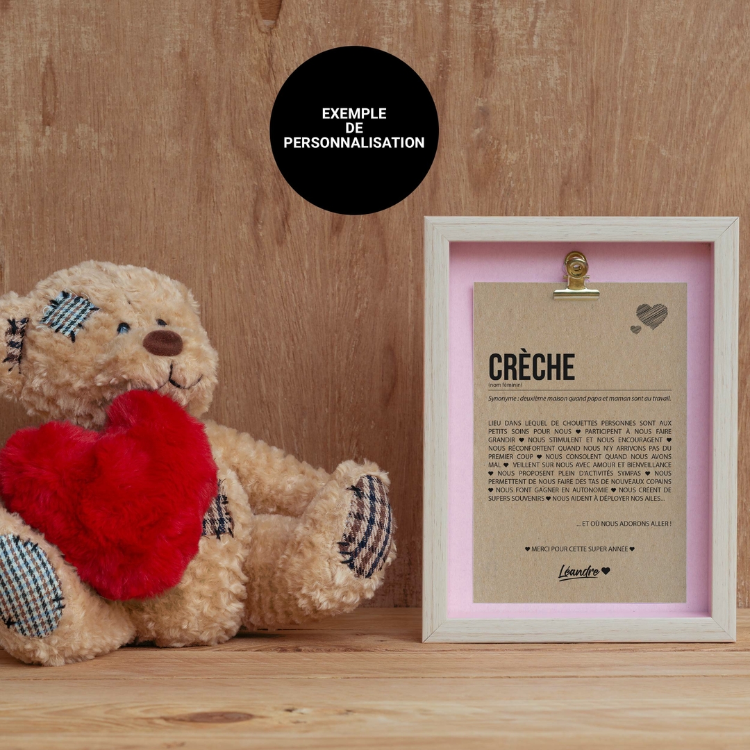 Carte définition crèche personnalisable - happywesisters