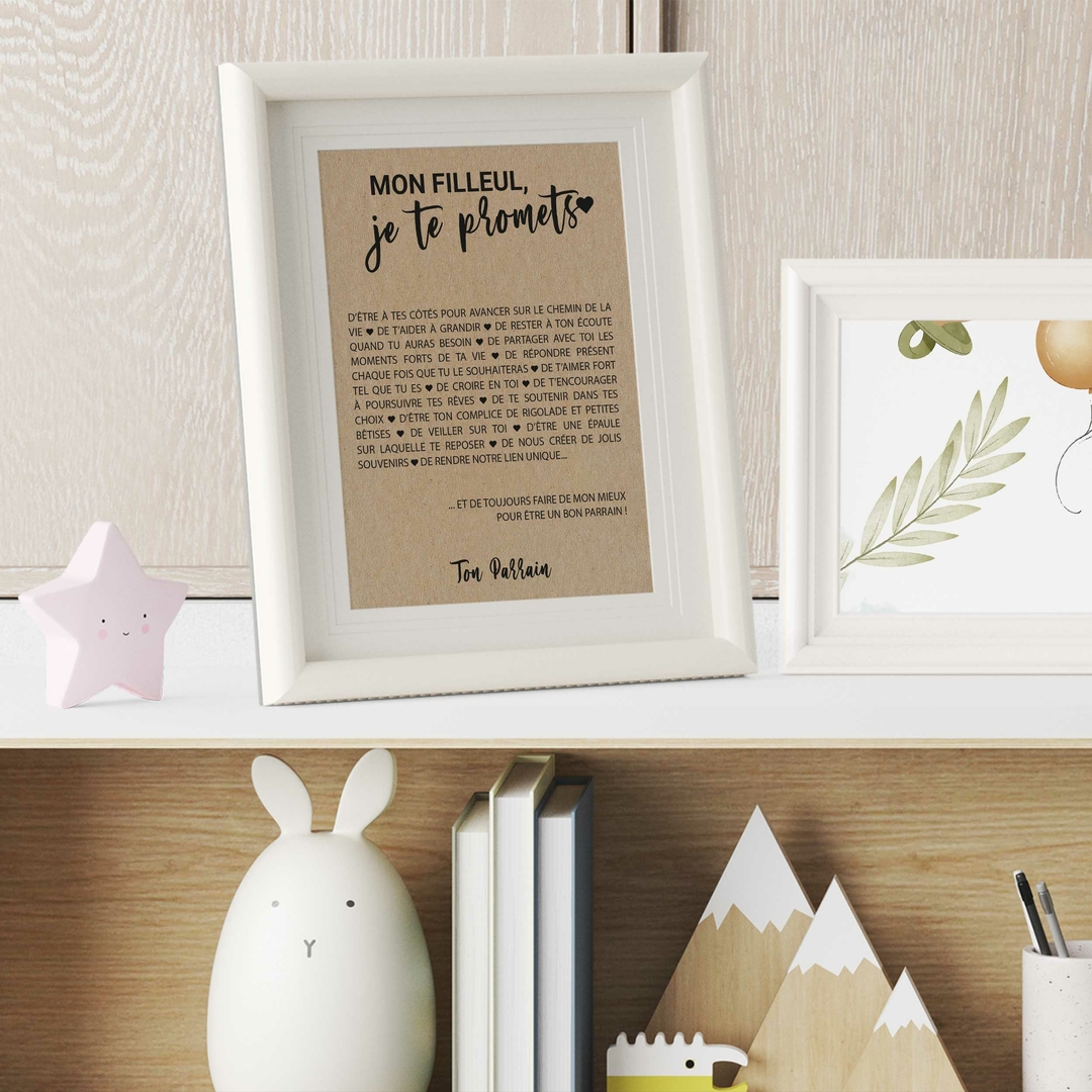 Carte Filleul/Parrain personnalisable - happywesisters