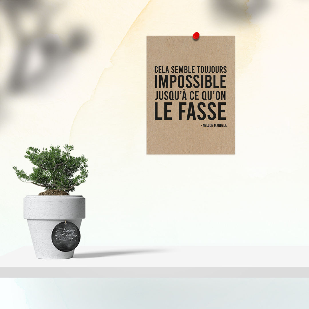 Carte Citation Cela Semble Toujours Impossible Jusquà Ce Quon Le