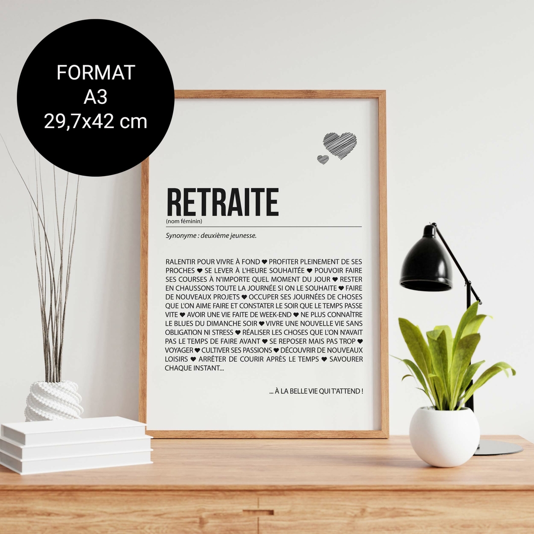 Affiche définition retraite numérique - happywesisters