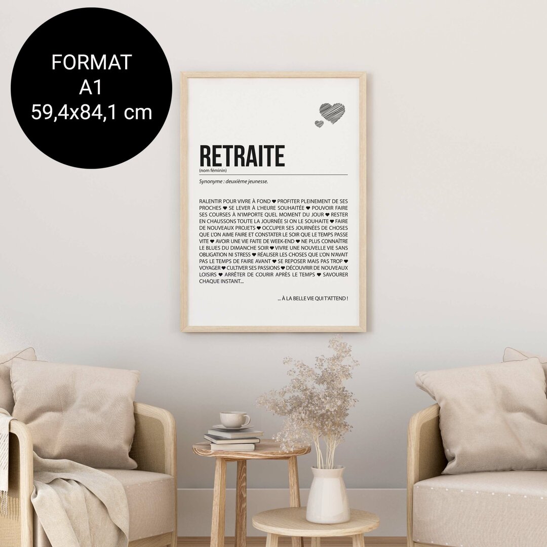 Affiche définition retraite numérique - happywesisters