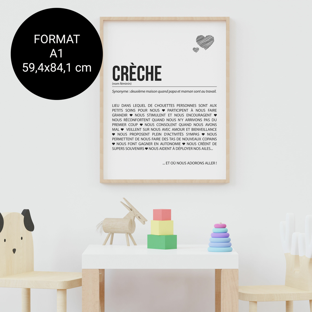 Affiche définition crèche numérique - happywesisters