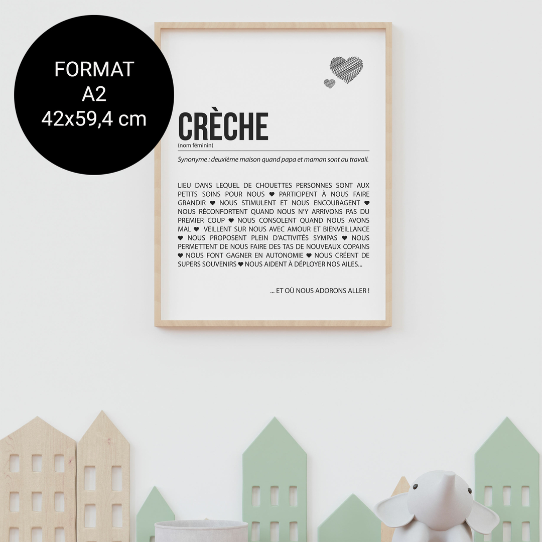 Affiche définition crèche numérique - happywesisters