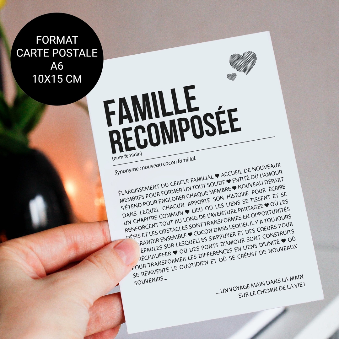 Affiche définition Famille Recomposée Numérique - CARTES ET AFFICHES ...
