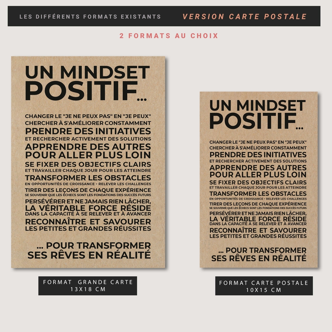 Carte Un mindset positif - CARTES PAR OCCASION/ENCOURAGEMENTS EXAMEN ...