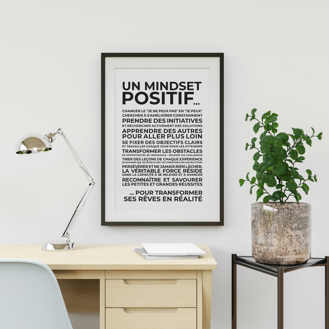 Affiche Un mindset positif numérique - CARTES ET AFFICHES NUMÉRIQUES ...