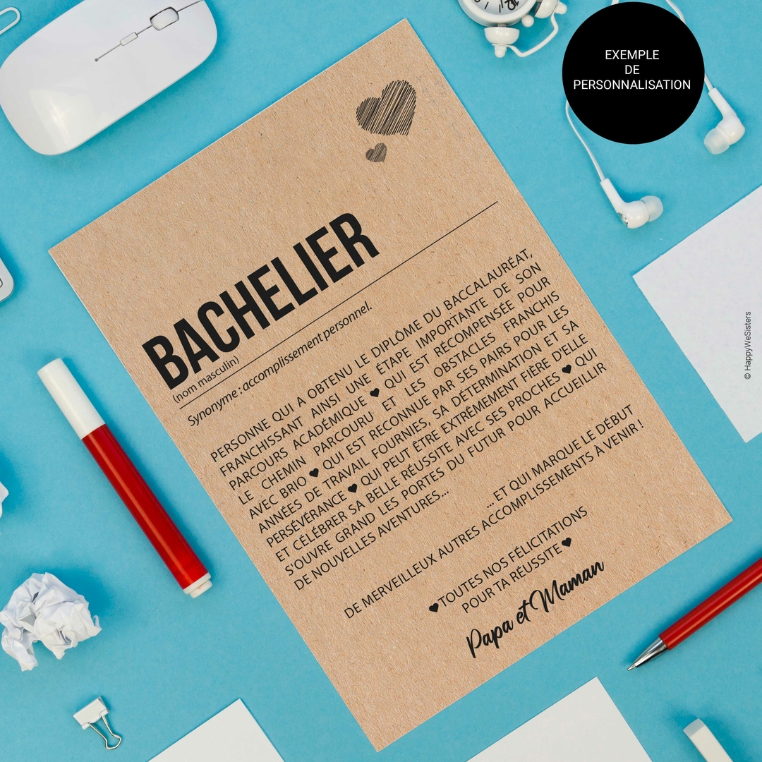 Carte Bachelier personnalisable - CARTES PAR OCCASION/ENCOURAGEMENTS ...