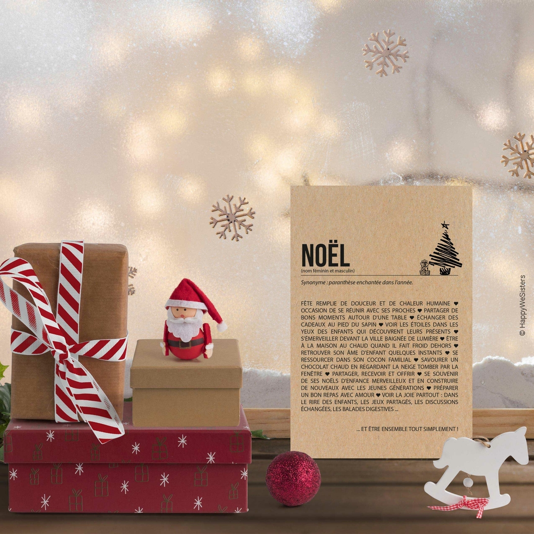 Carte définition Noël personnalisable