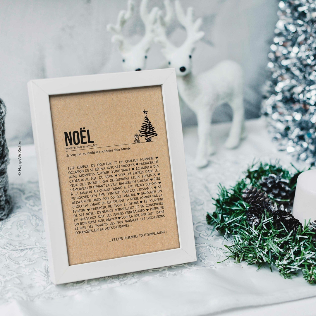 Carte définition Noël personnalisable