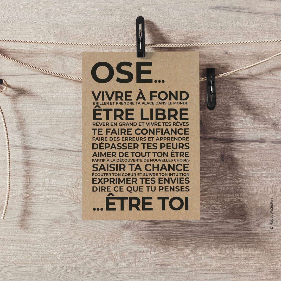 Ose - Carte de motivation - happywesisters
