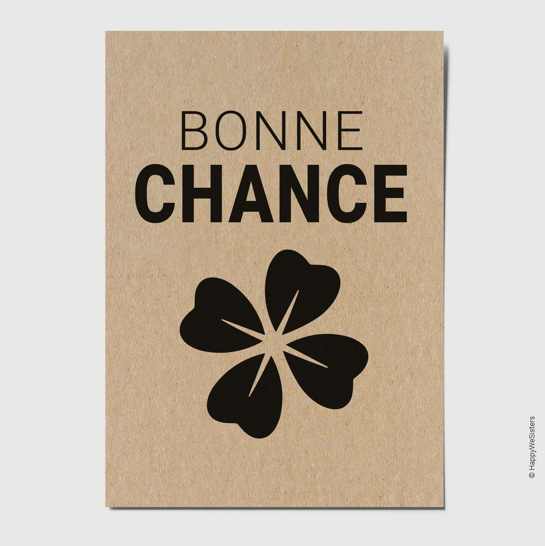 Carte Bonne Chance personnalisable - CARTES PAR OCCASION/ENCOURAGEMENTS ...