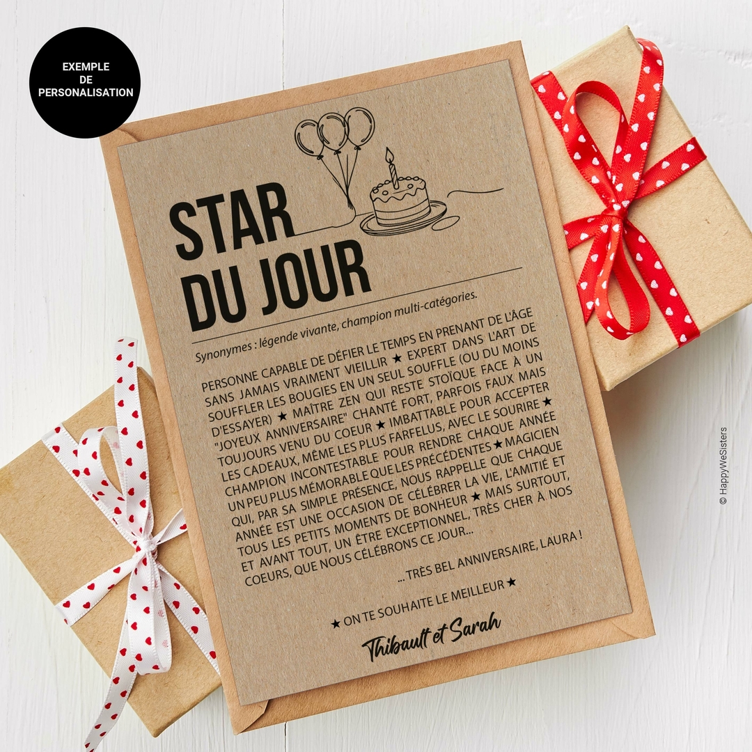 Carte anniversaire - star du jour - CARTES PAR OCCASION/ANNIVERSAIRE ...