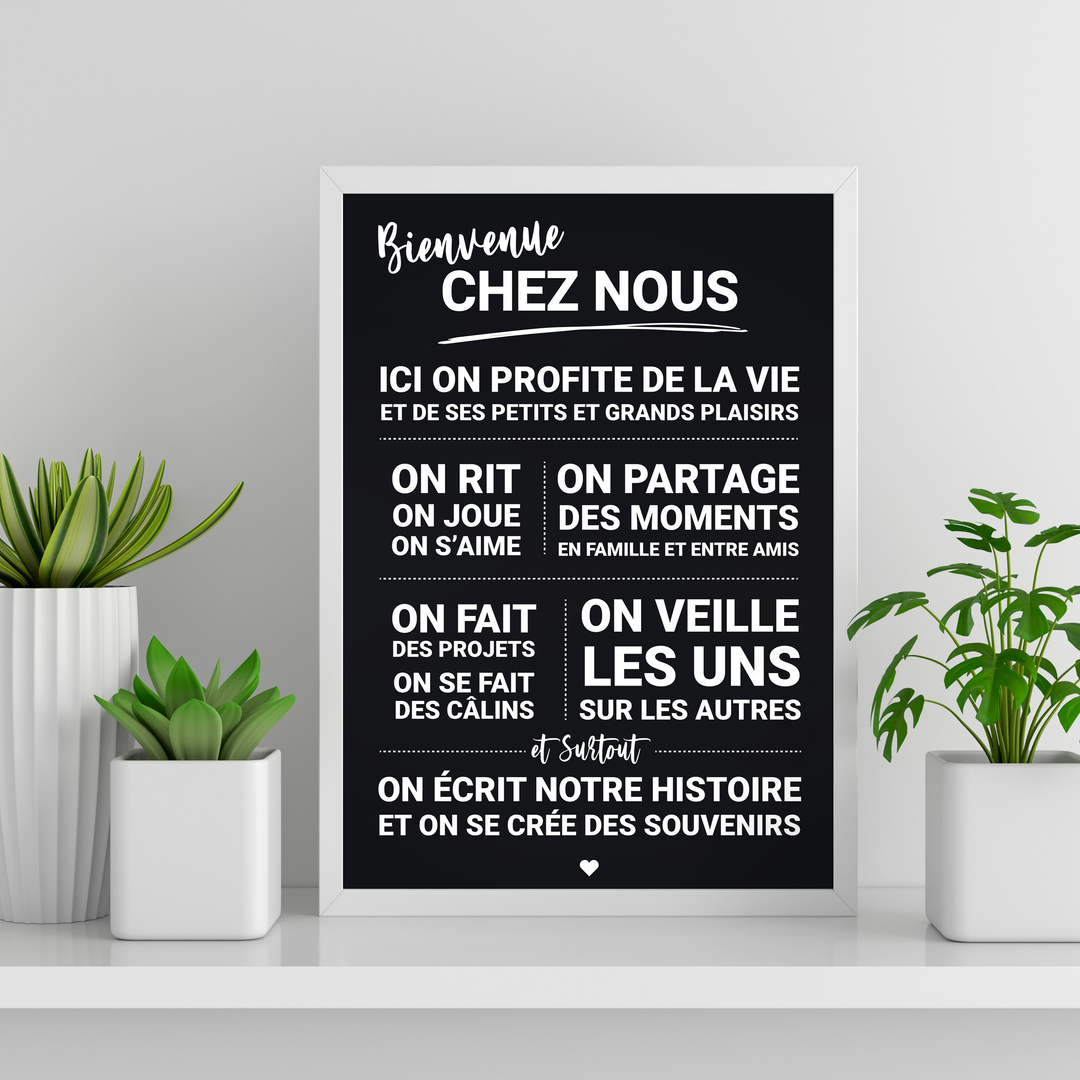 Affiche Bienvenue chez nous