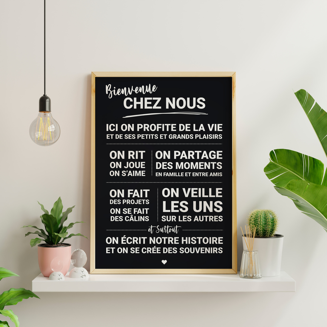 Affiche Bienvenue chez nous