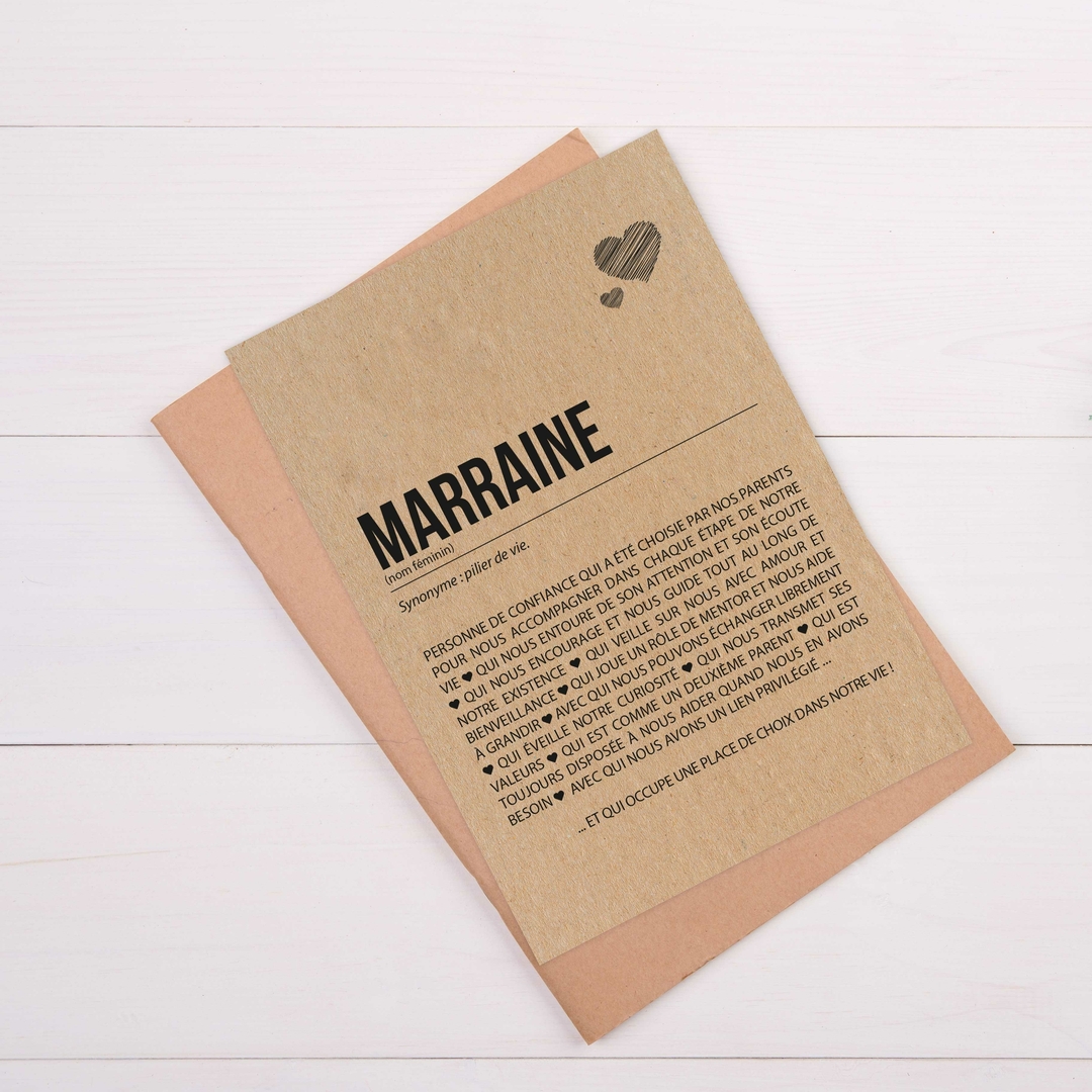 Carte définition marraine personnalisable - CARTES PAR OCCASION ...