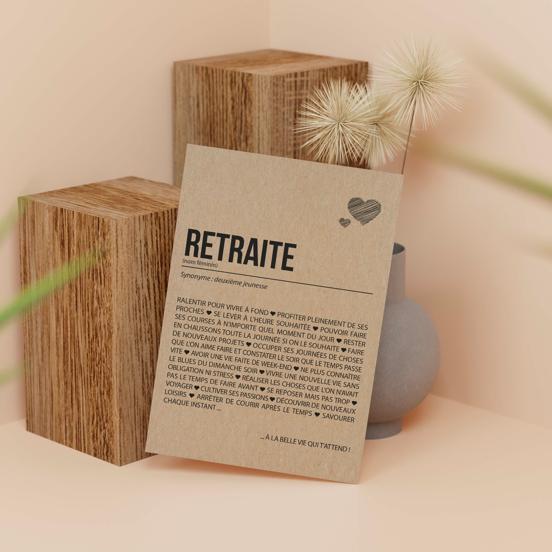 Carte définition retraite personnalisable - happywesisters