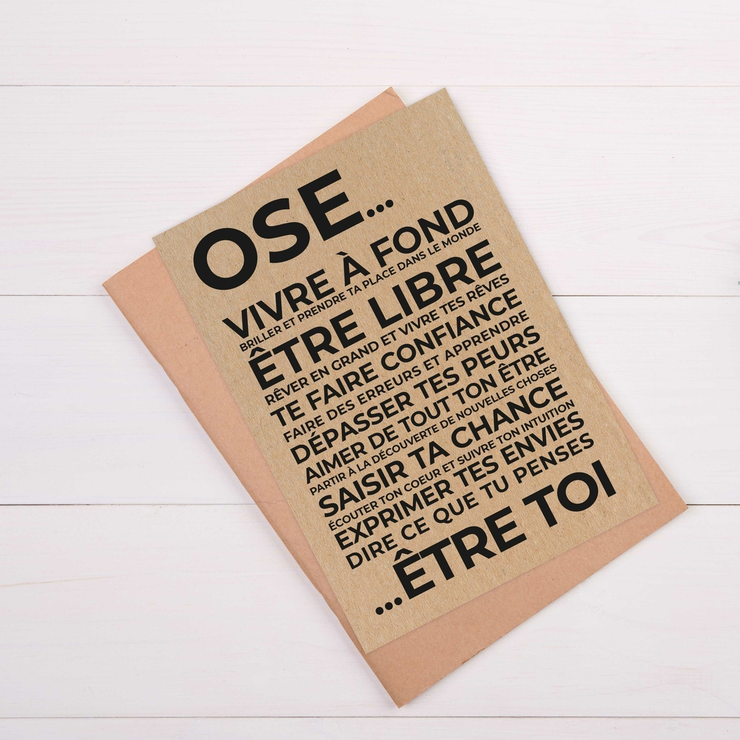 Ose - Carte de motivation - happywesisters