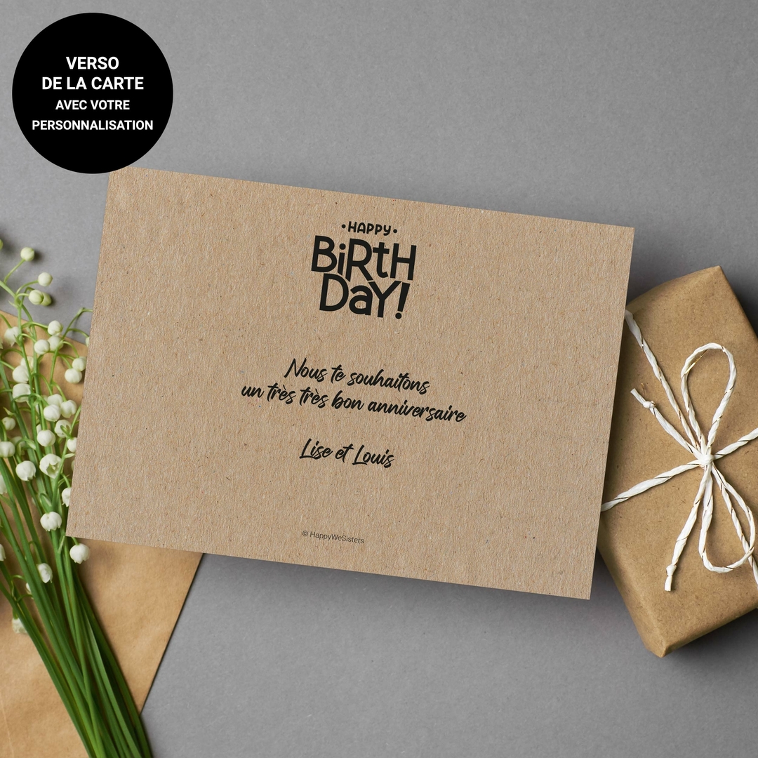 Carte d'anniversaire - happywesisters