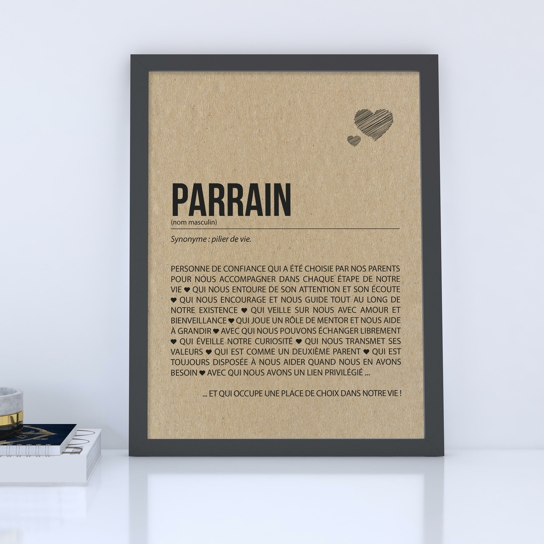 Affiche définition parrain personnalisable