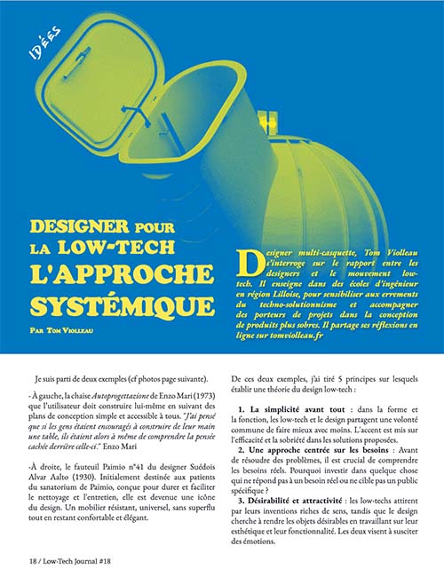 Low-Tech Journal, magazine pour une écologie du quotidien