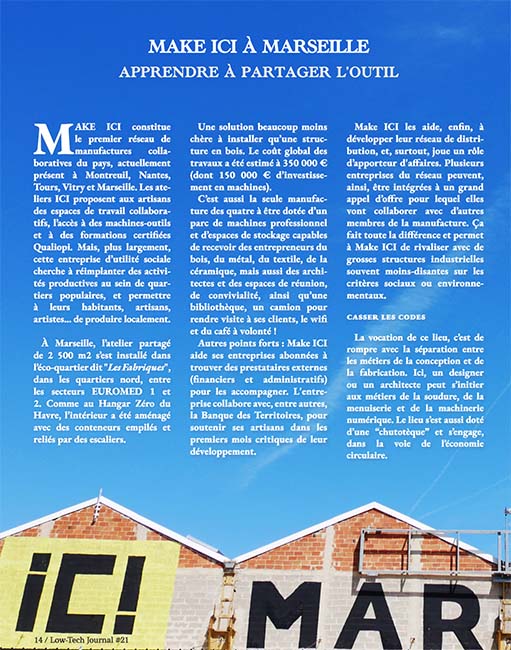 Low-Tech Journal, magazine pour une écologie du quotidien