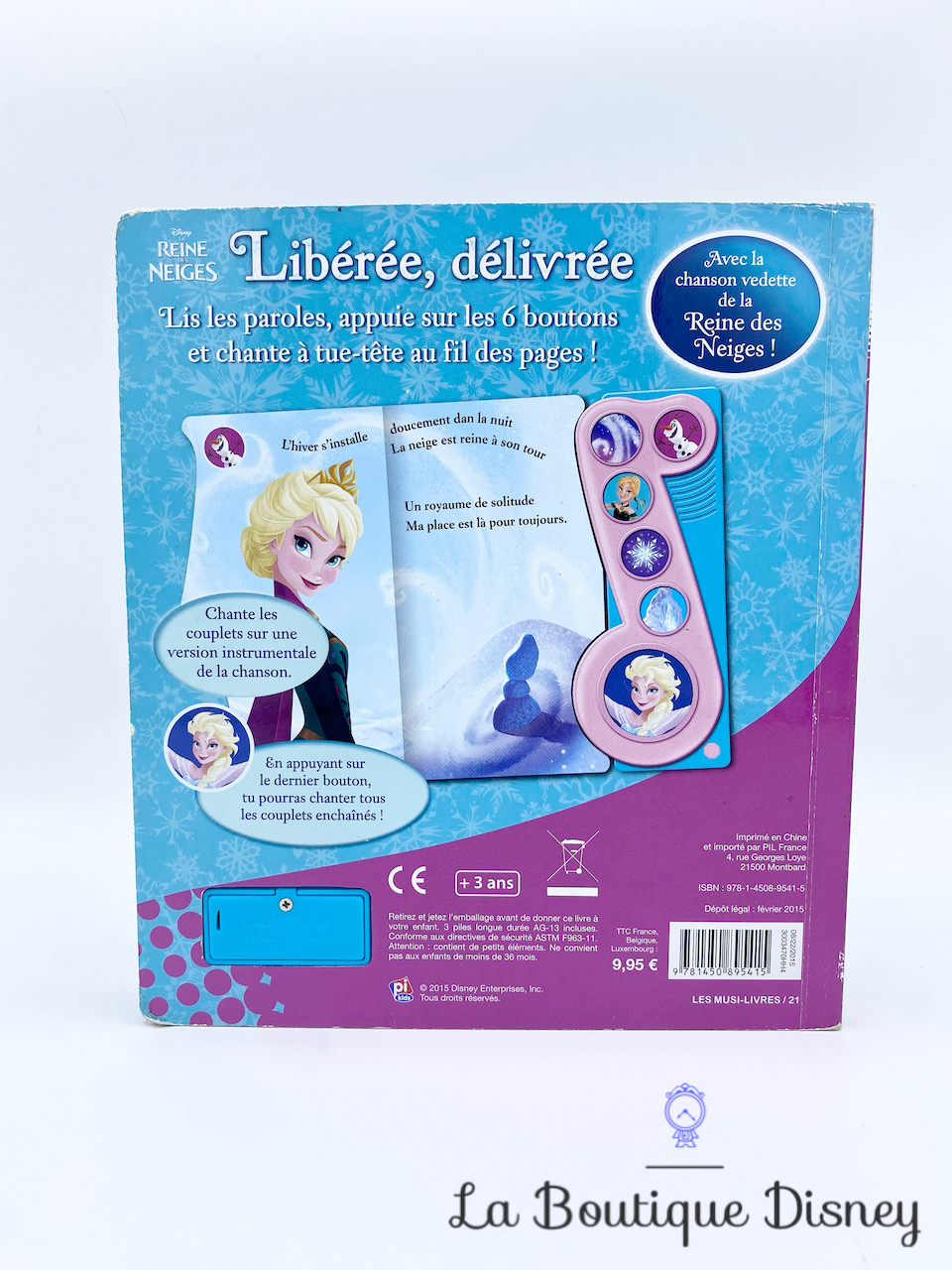 Livre musical La reine des neiges Libérée, délivrée Disney PI Kids Elsa ...