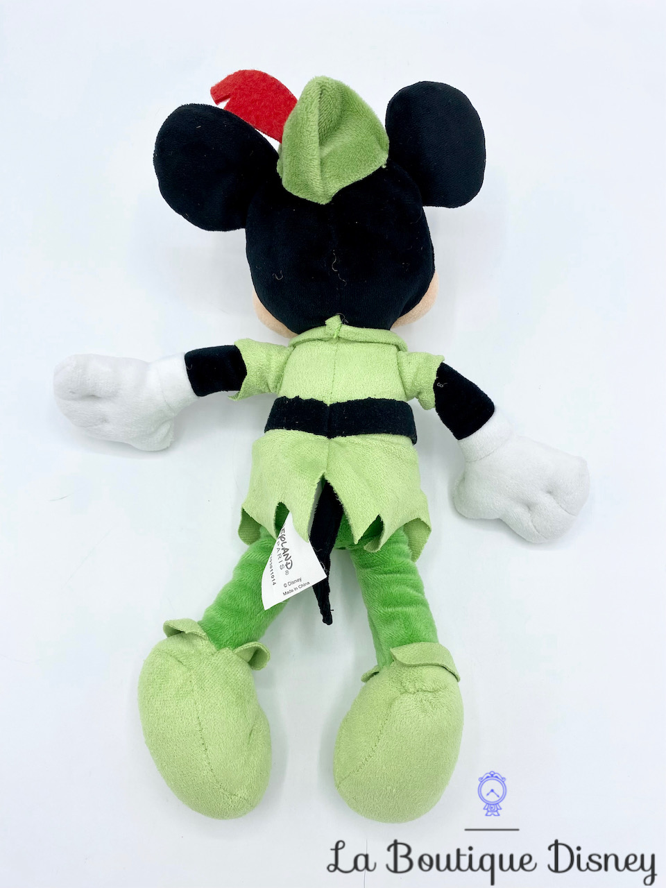 Peluche Mickey Peter Pan Disneyland Paris Disney vert déguisement 27 cm ...