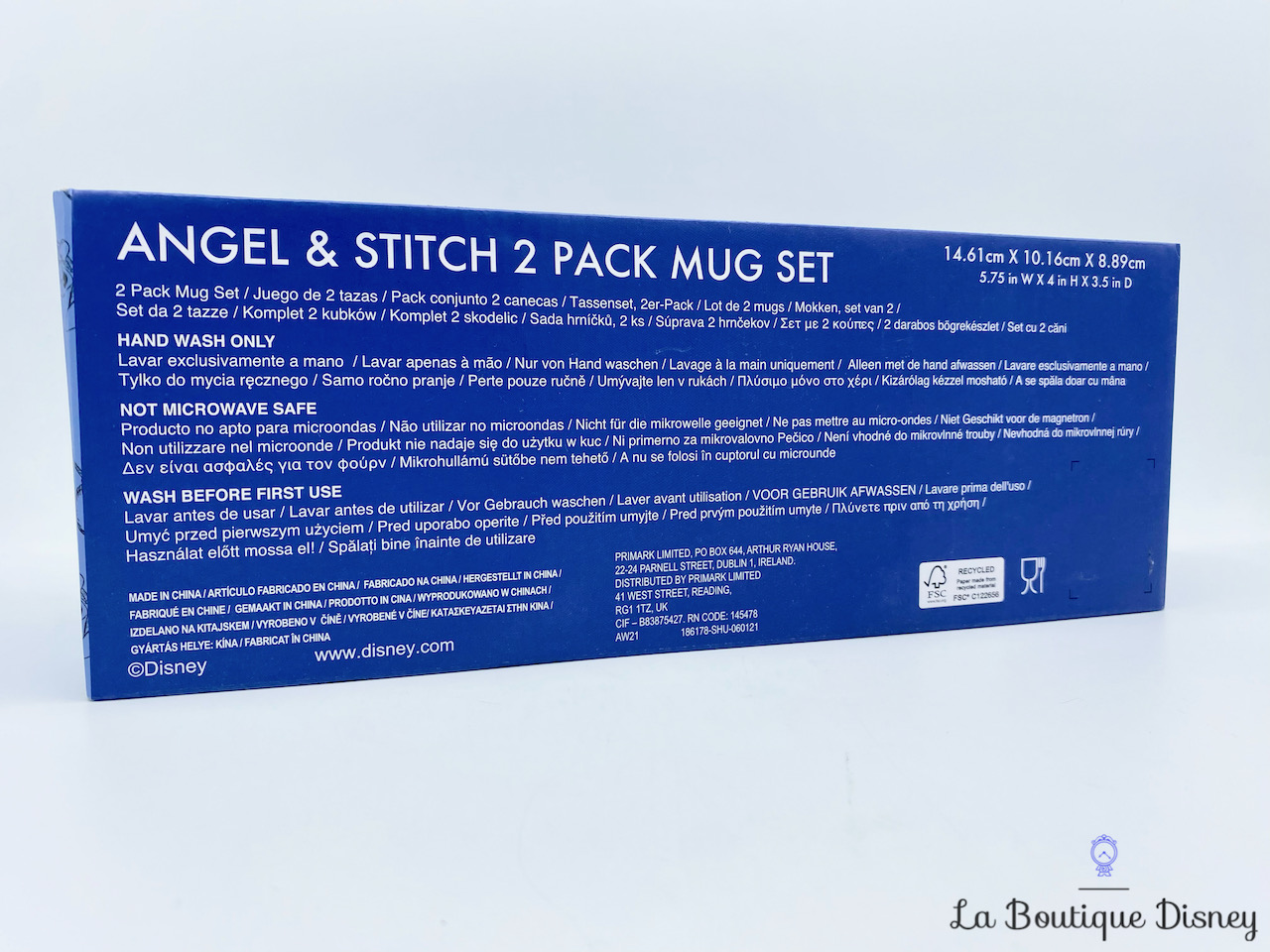 Coffret Tasses Stitch Angel Disney Primark 2 pack mug set paire duo ...
