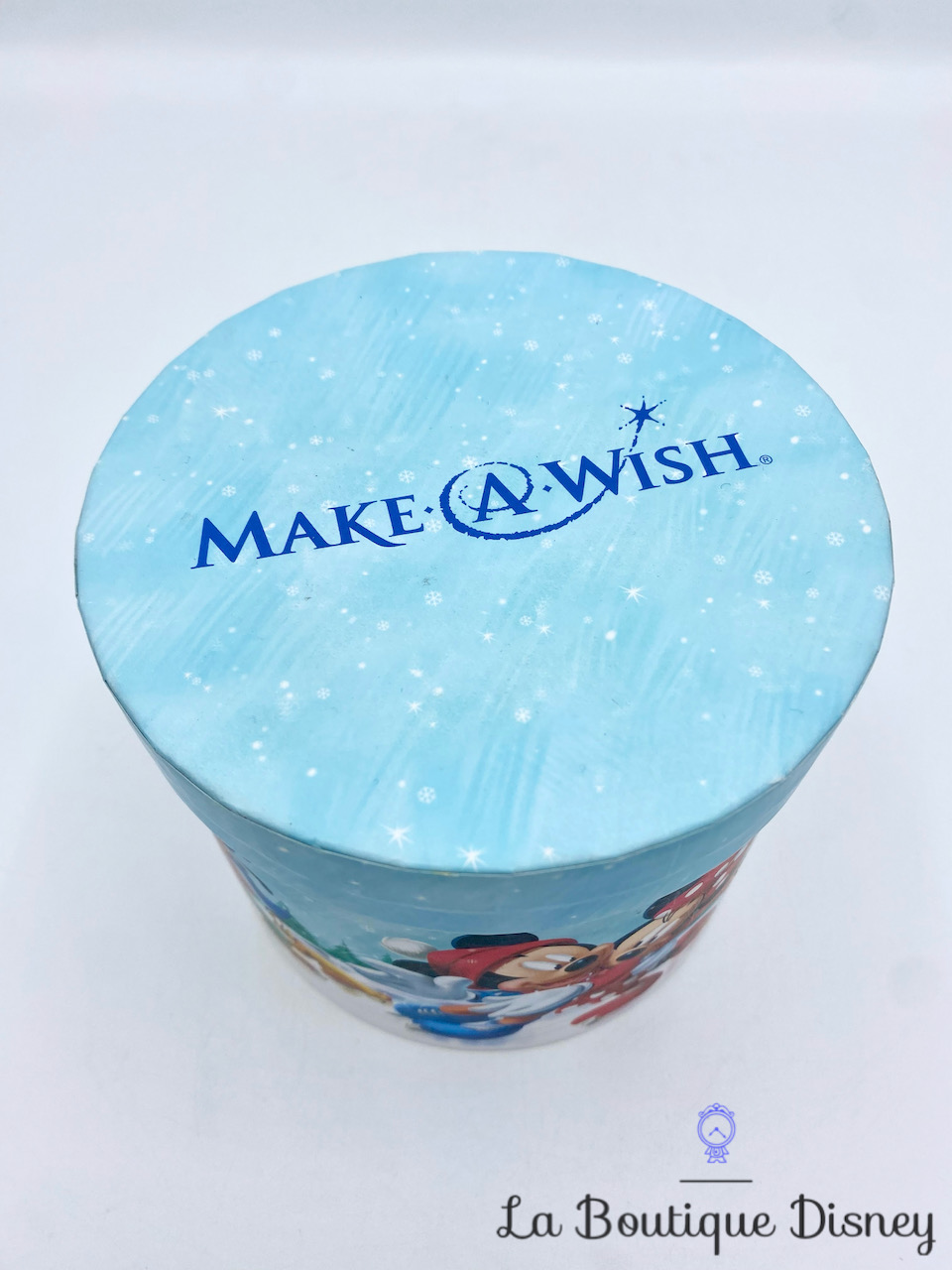 Boite carton Mickey Minnie et leurs amis Hiver Disney Store rond Make a ...