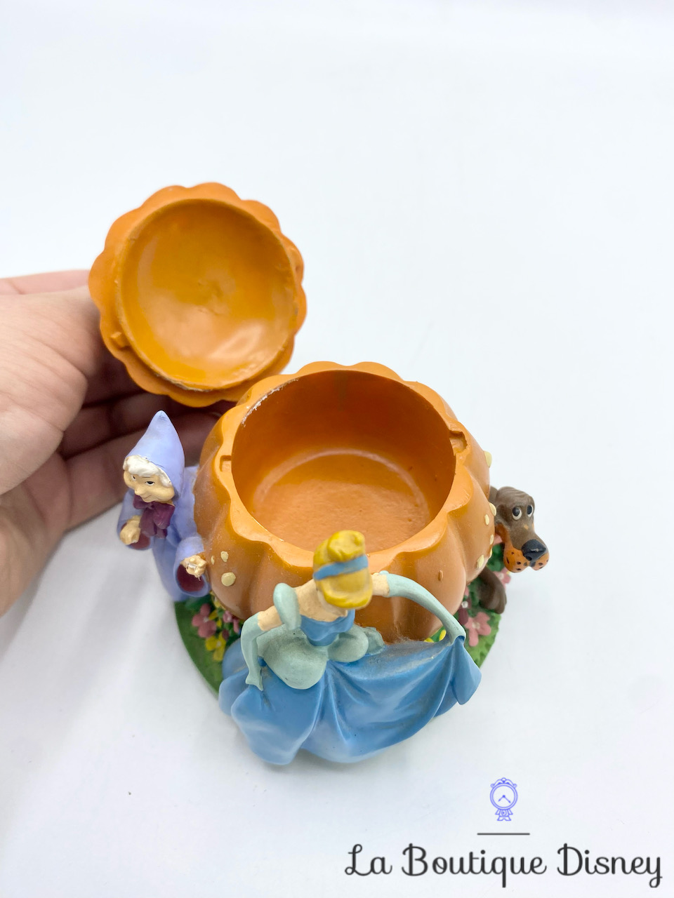Boite résine Cendrillon Disney vintage citrouille Fée Marraine Pataud ...