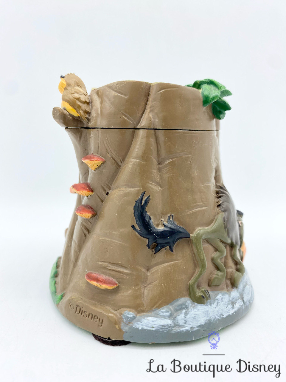 Boite résine Merlin l'enchanteur Disney vintage tronc arbre Arthur Loup ...