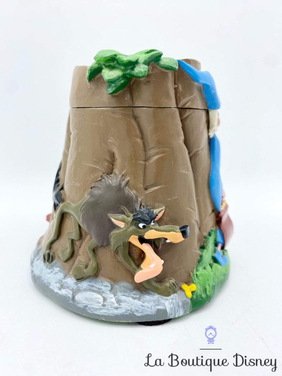 Boite résine Merlin l'enchanteur Disney vintage tronc arbre Arthur Loup ...