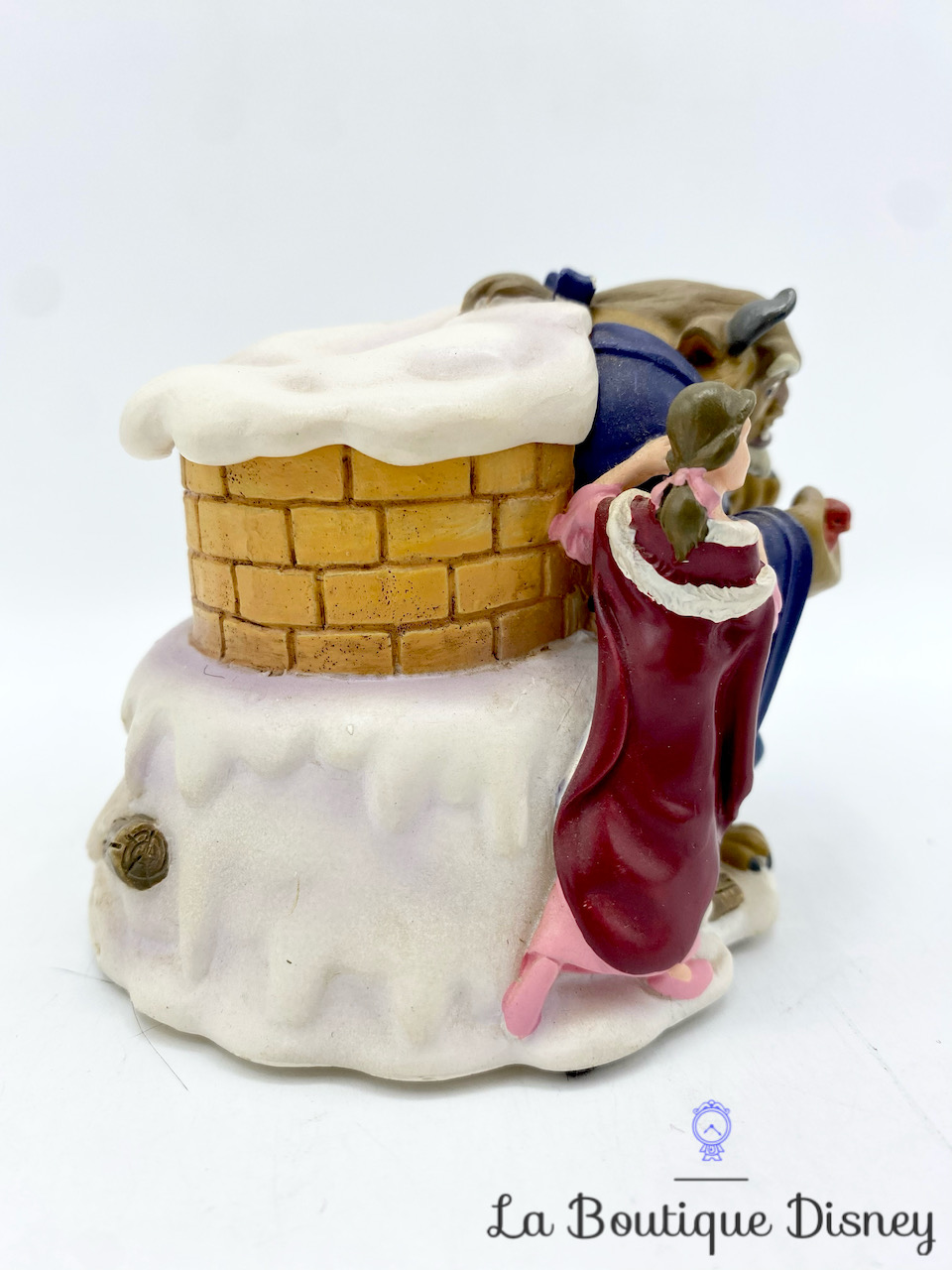 Boite résine La Belle et la Bête Disney vintage neige hiver - Maison ...
