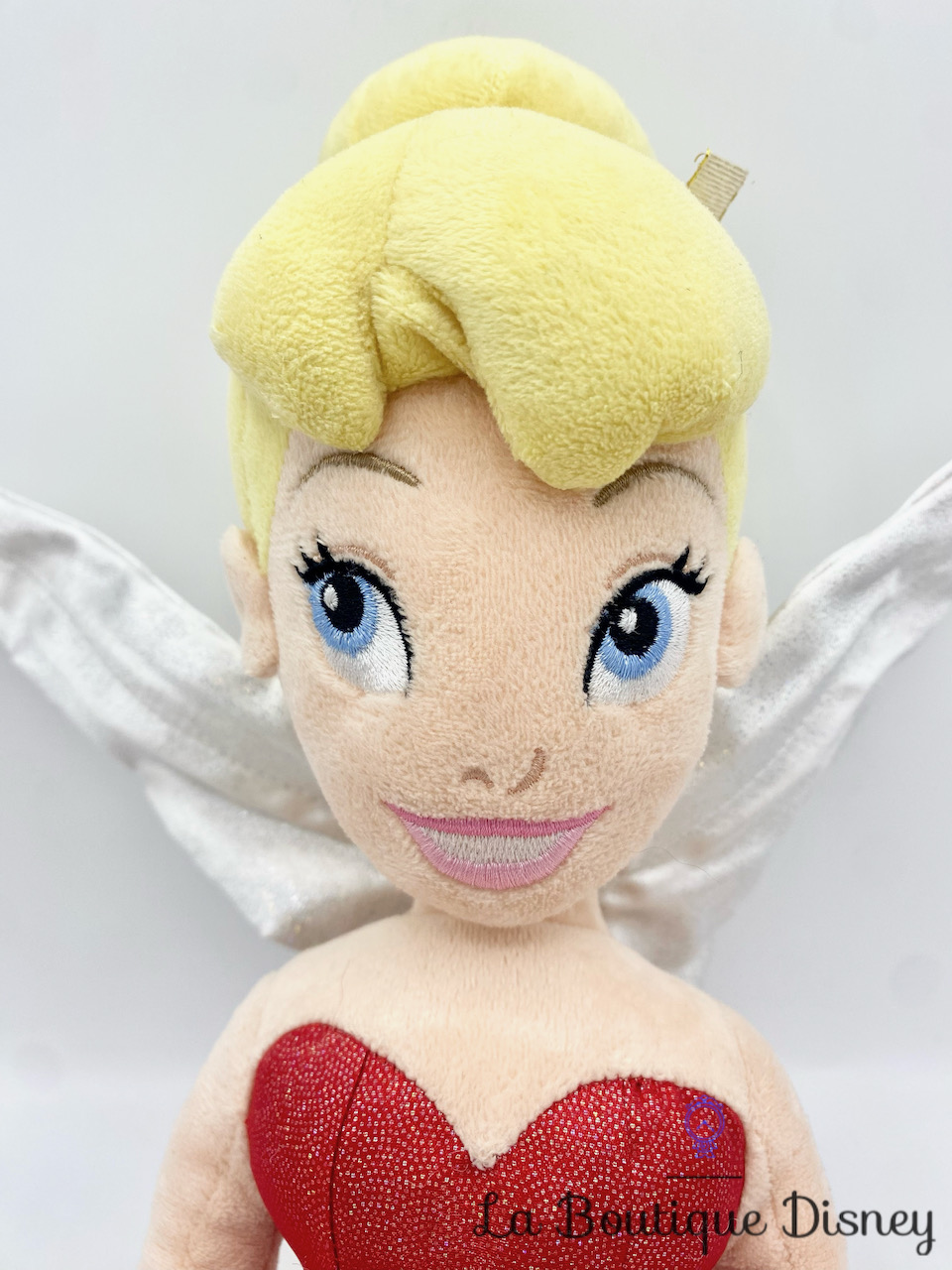 Poupée chiffon Fée Clochette Noël Disney peluche Peter Pan robe rouge ...