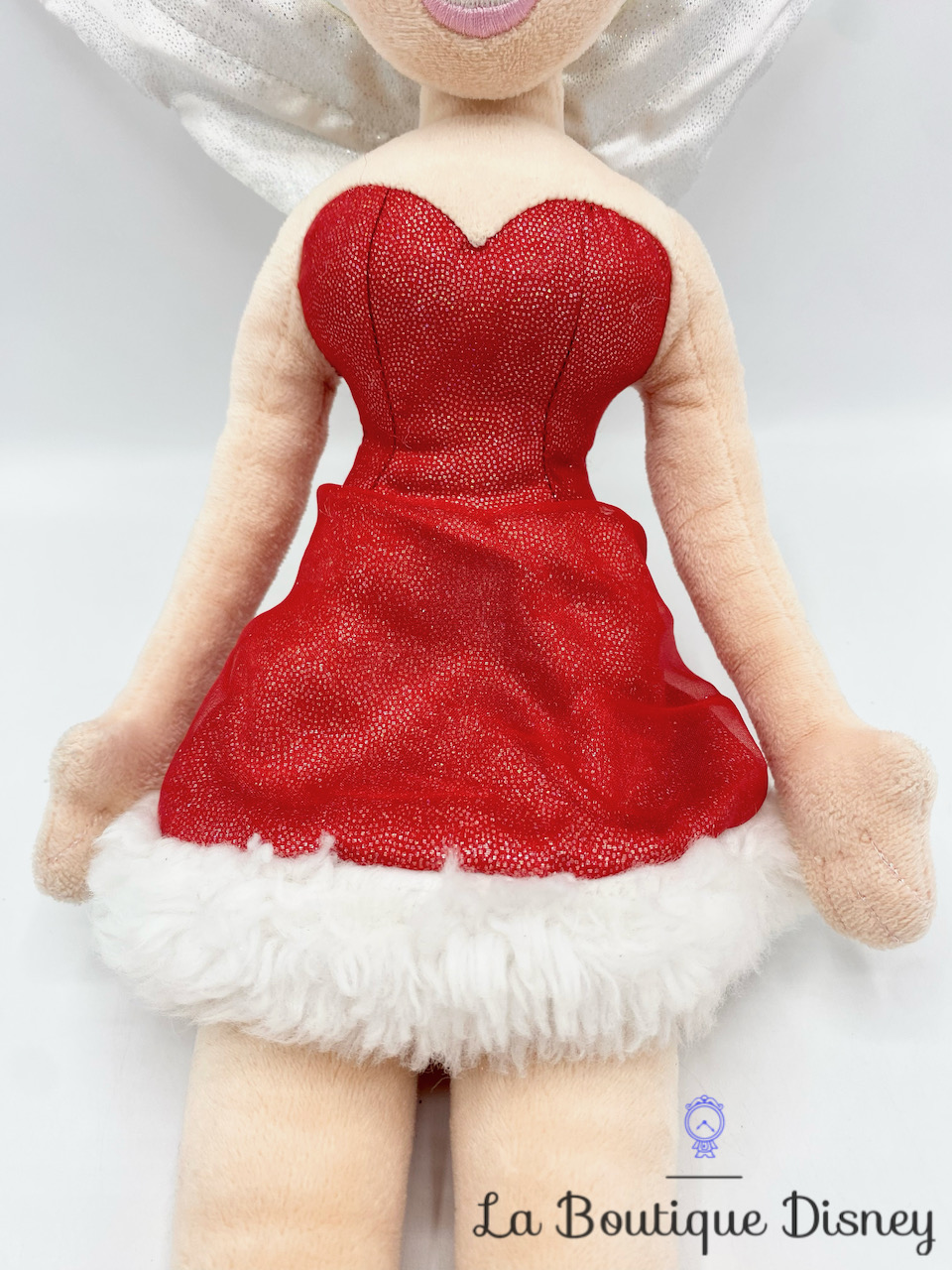 Poupée chiffon Fée Clochette Noël Disney peluche Peter Pan robe rouge ...