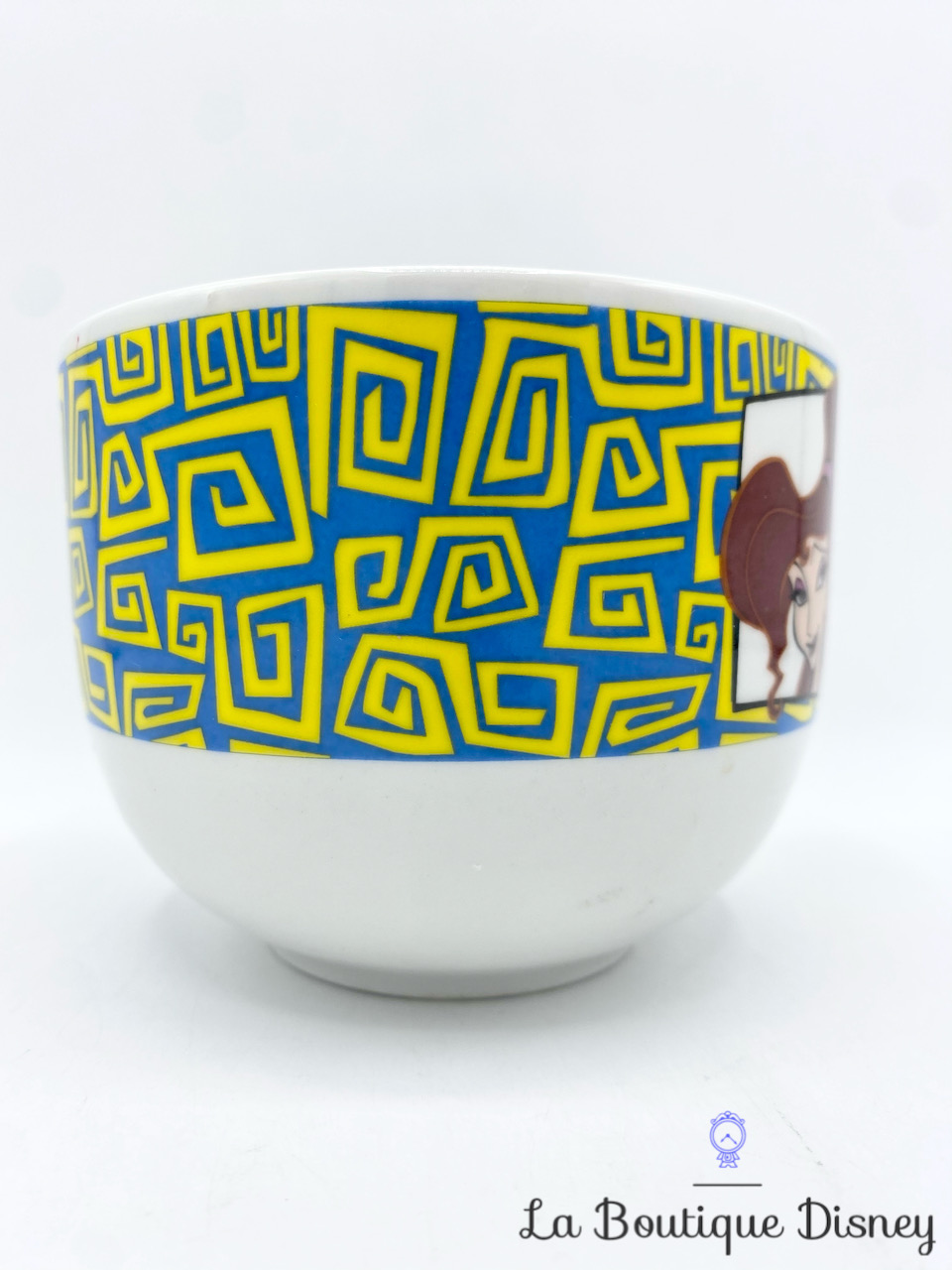 Bol Mégara Hercules Disney's CIPA Italy vintage tasse mug blanc jaune ...