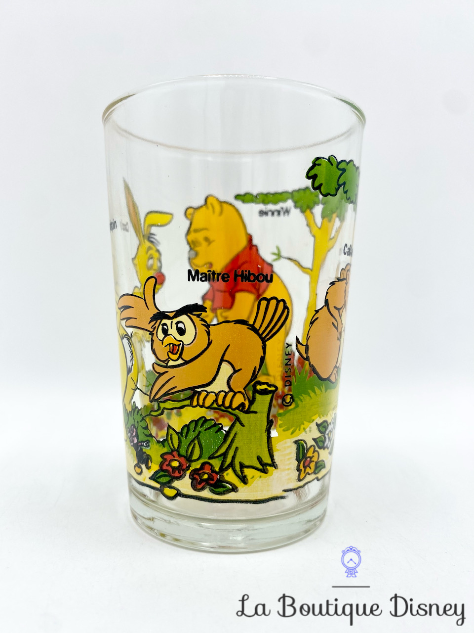Verre Winnie l'ourson Castor Disney VMC Reims vintage moutarde ...