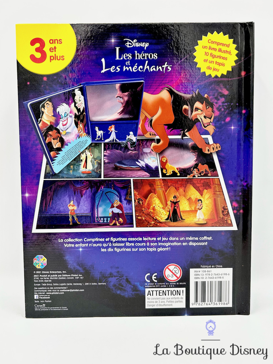 Livre Les Héros et les Méchants Comptines et Figurines Disney Phidal ...